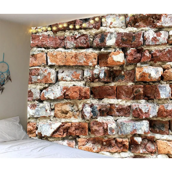 Brick Wall Pattern Polyester Hanging Tapestry ration North America ...