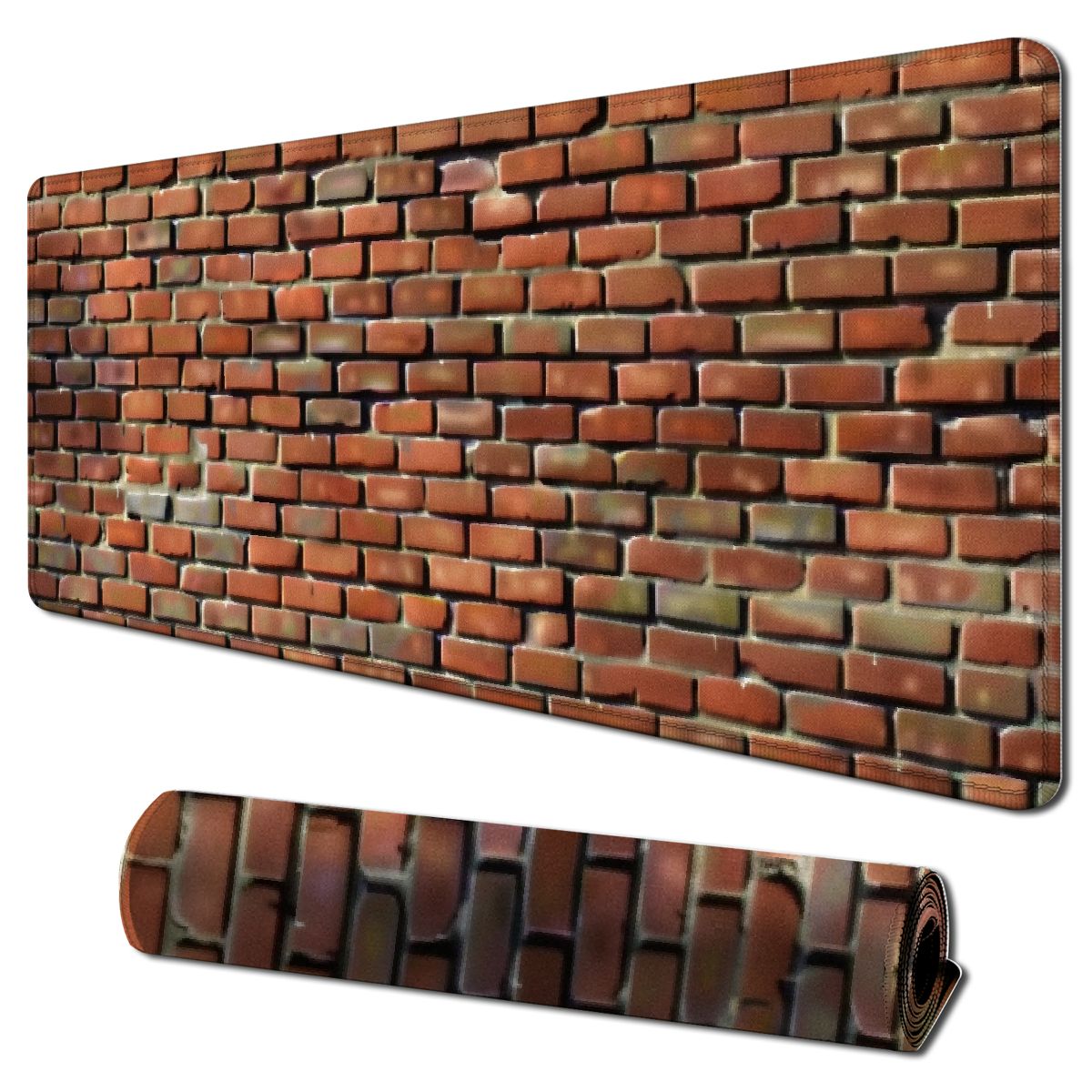 Brick Wall Pattern Prints Large Office Gaming Mouse pad Strong Adhesion and Durability Precision ...
