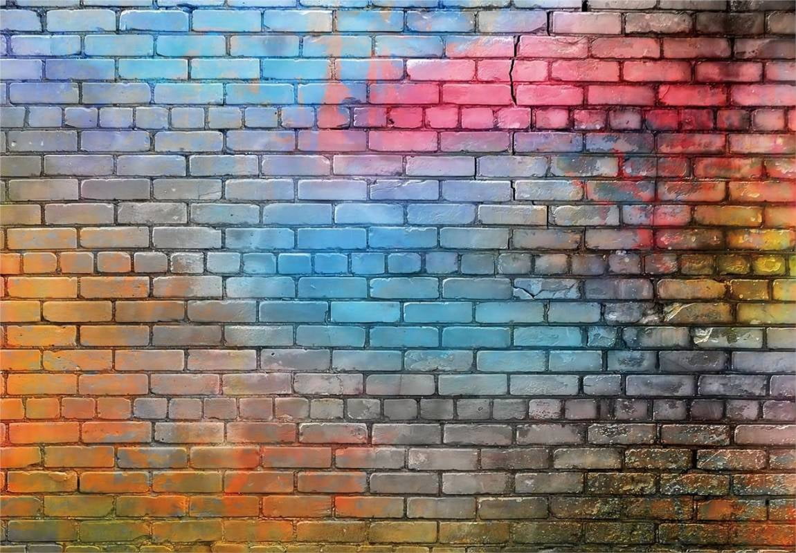 Brick Wall Photo Backdrop Red White Photography Background Living room ...