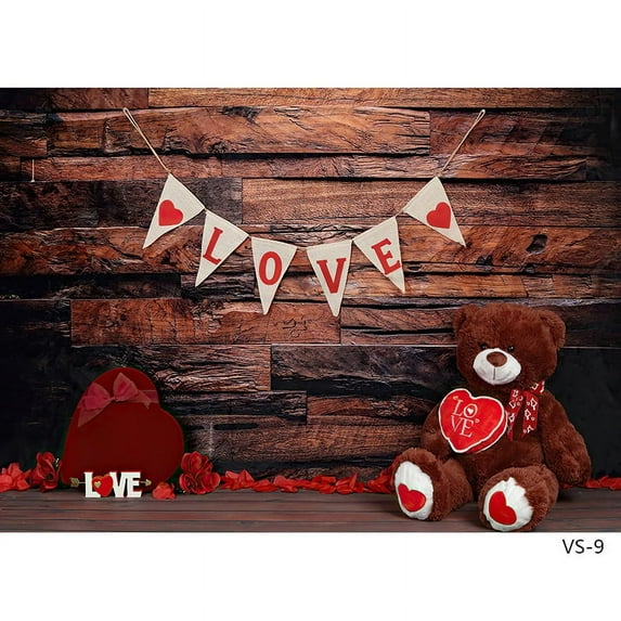 Brick Wall Red Heart Valentine's Day Photography Backdrops Props ...