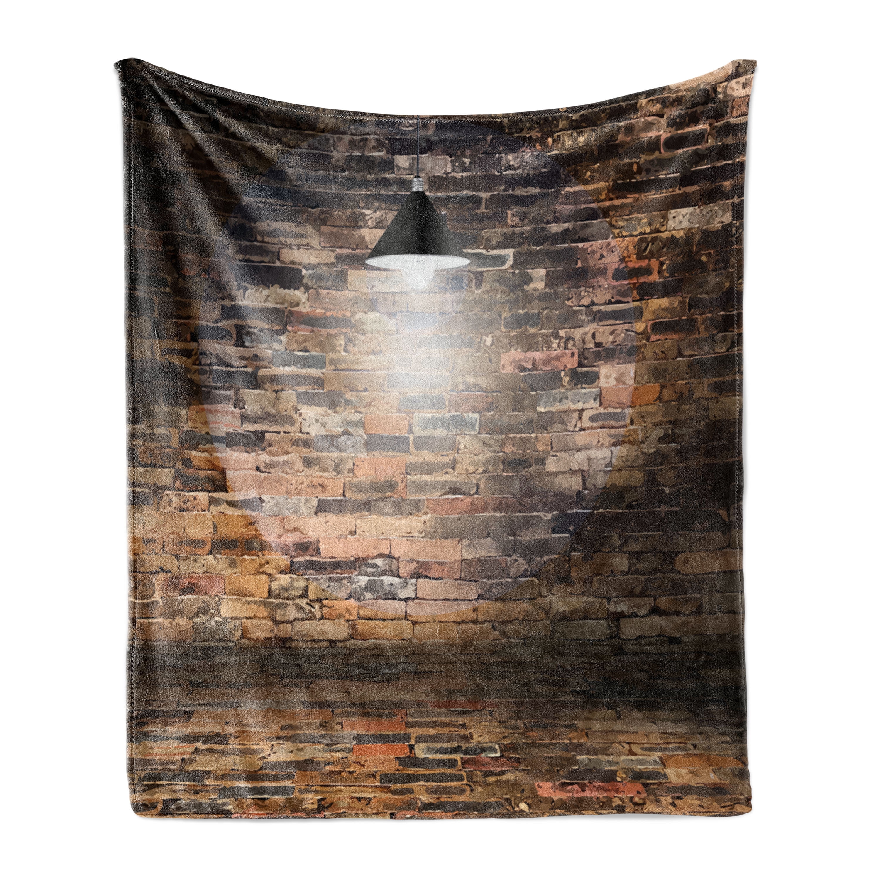 Brick Wall Soft Flannel Fleece Blanket, Dark Cracked Bricks and Ceiling ...