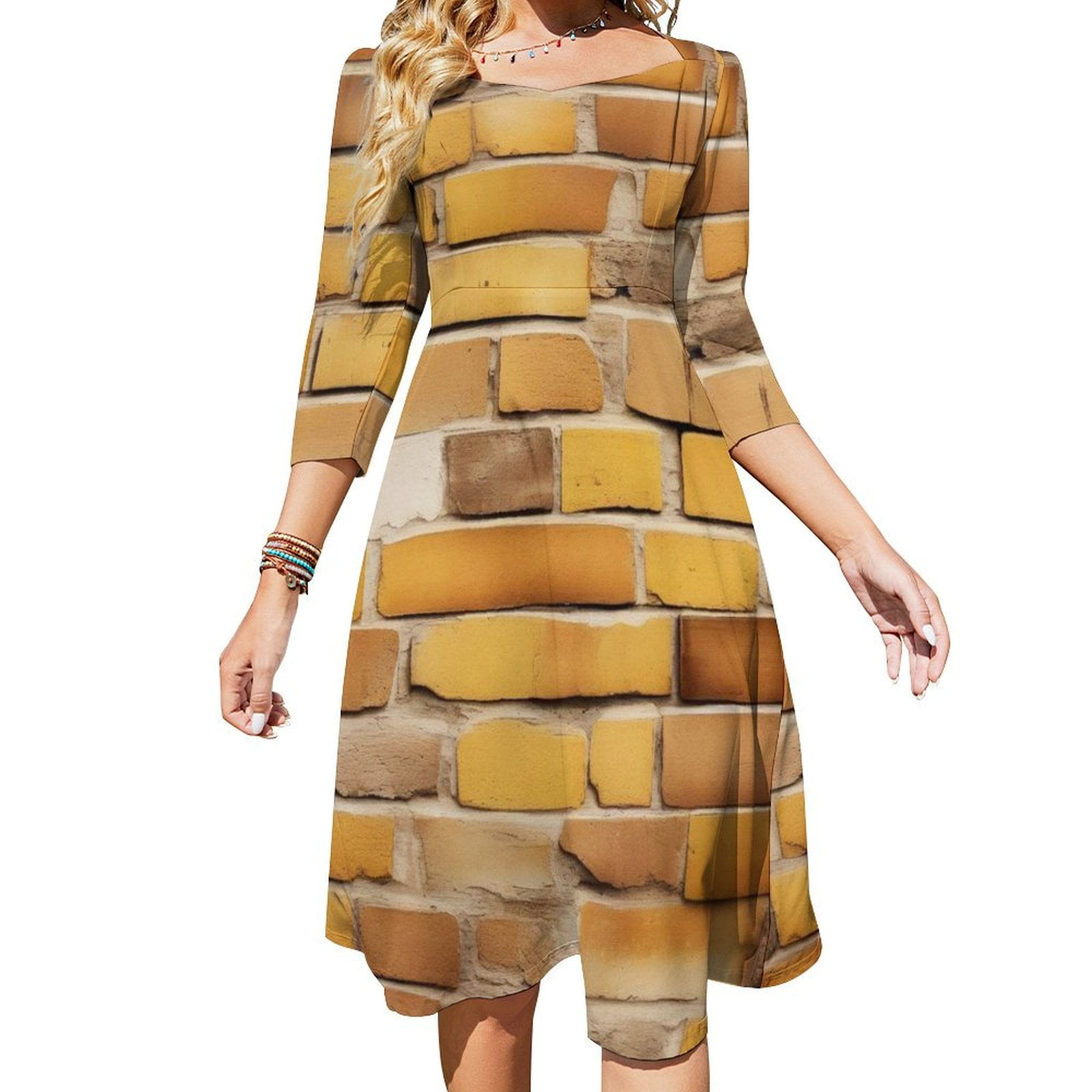 Brick Wall Texture Bricks Dress Summer Dresses Woman Street Style Big ...