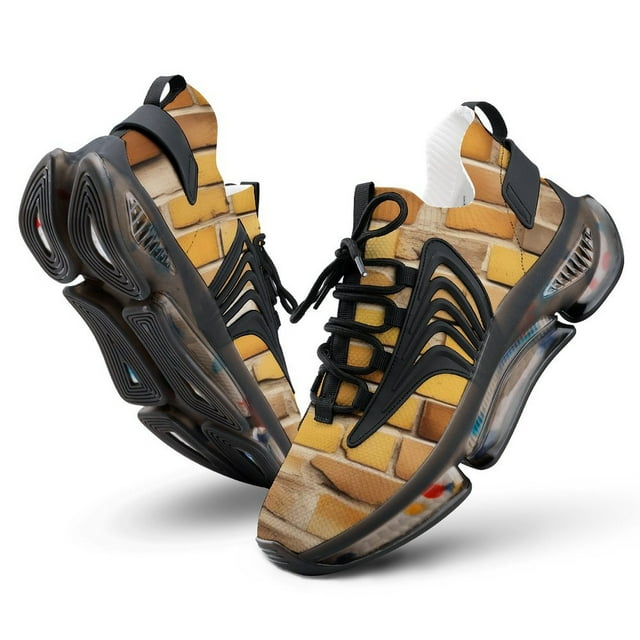 Brick Wall Texture Bricks Walking Shoes for Men Woman Lightweight ...