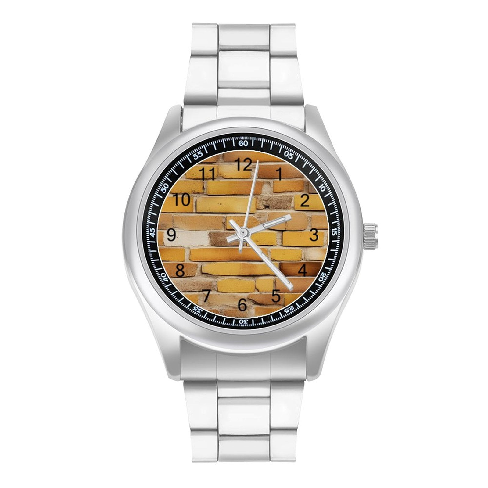 Brick Wall Texture Bricks Wrist Watches for Men Metal Band Watch ...