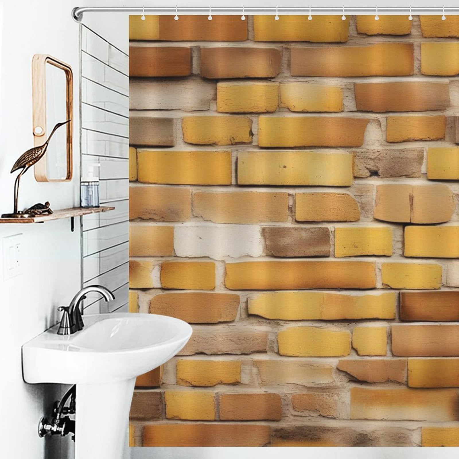 Brick Wall Texture BricksShower Curtains for Bathroom Showers Bath ...