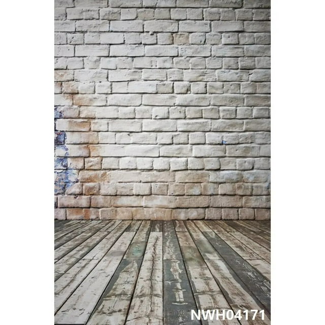 Brick Wall Wooden Floor Flowers Vine Baby Portrait Photography ...
