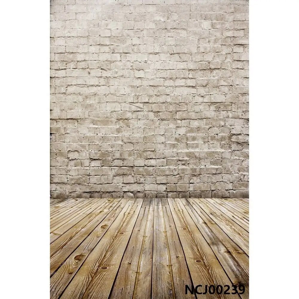 Brick Wall Wooden Floor Flowers Vine Baby Portrait Photography ...