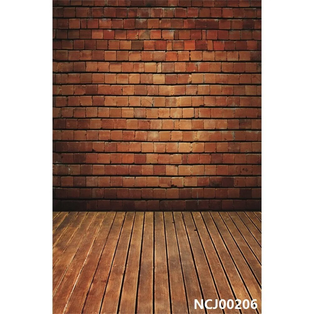 Brick Wall Wooden Floor Flowers Vine Baby Portrait Photography ...