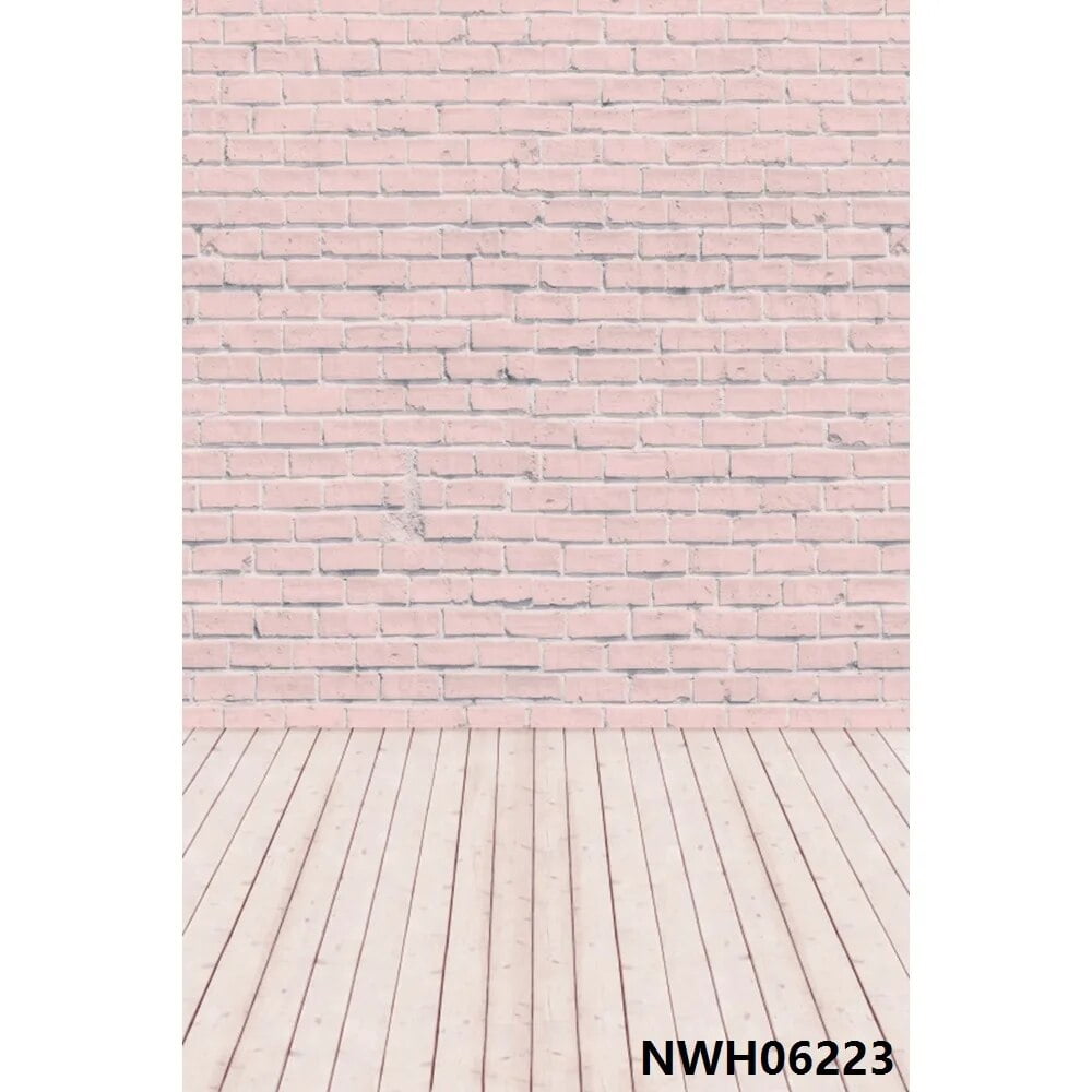 Brick Wall Wooden Floor Flowers Vine Baby Portrait Photography ...
