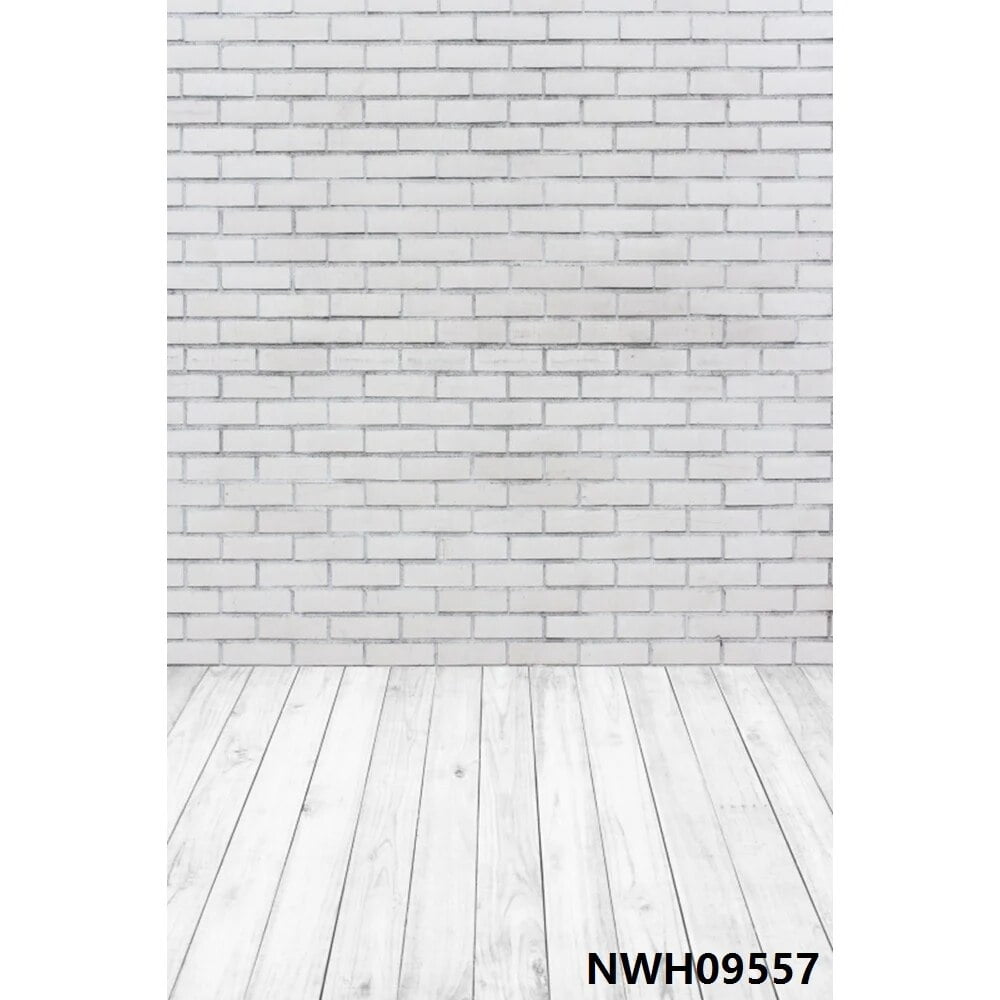 Brick Wall Wooden Floor Flowers Vine Baby Portrait Photography ...