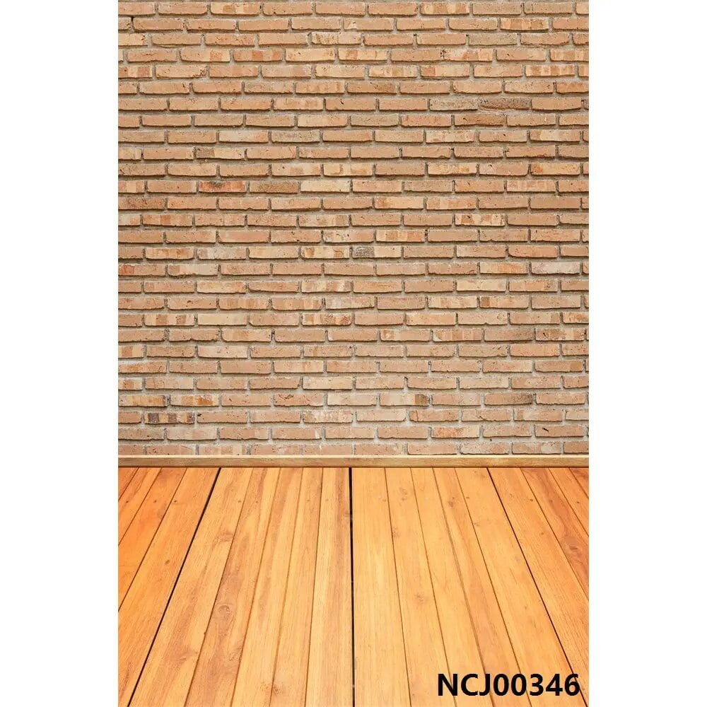 Brick Wall Wooden Floor Flowers Vine Baby Portrait Photography ...