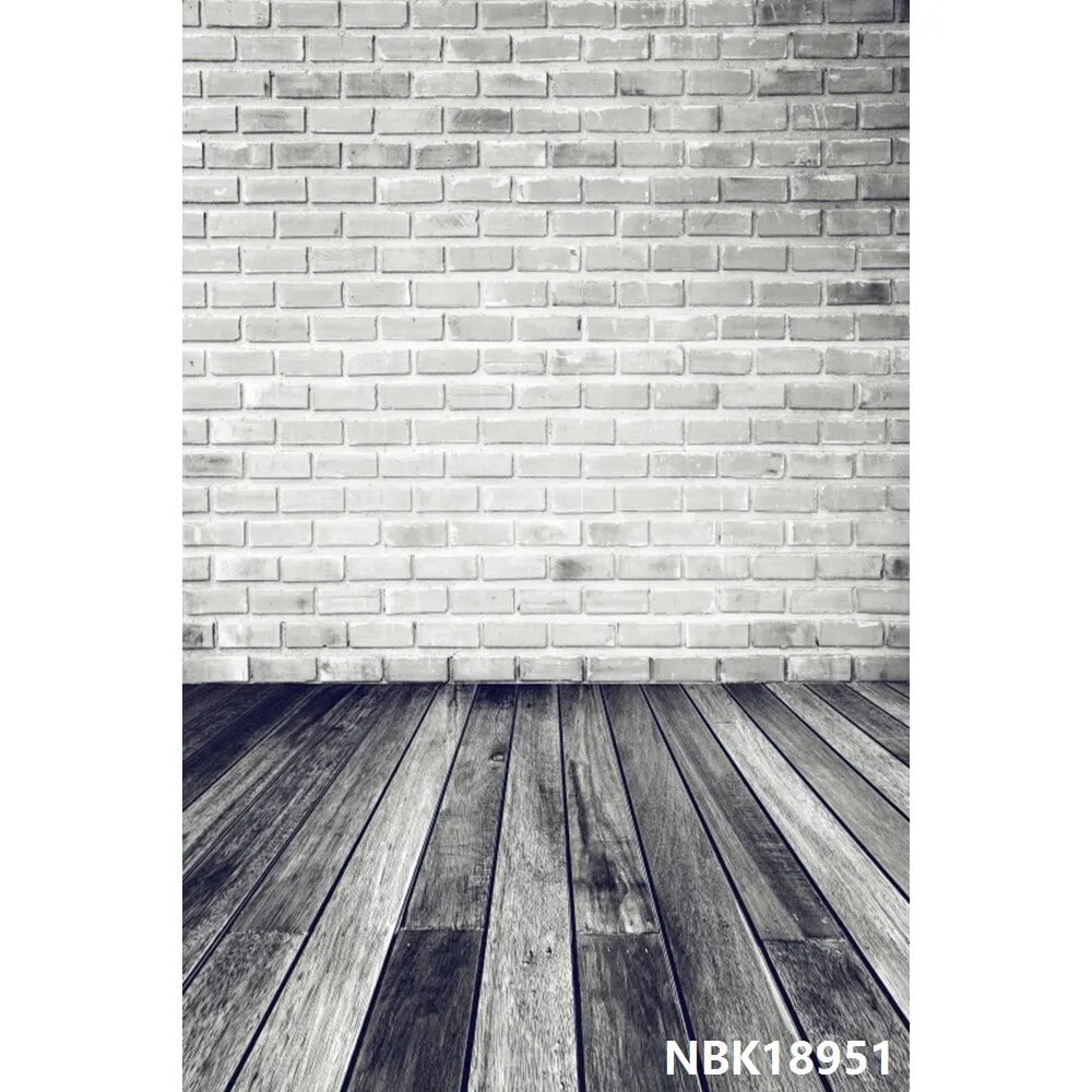 Brick Wall Wooden Floor Flowers Vine Baby Portrait Photography ...