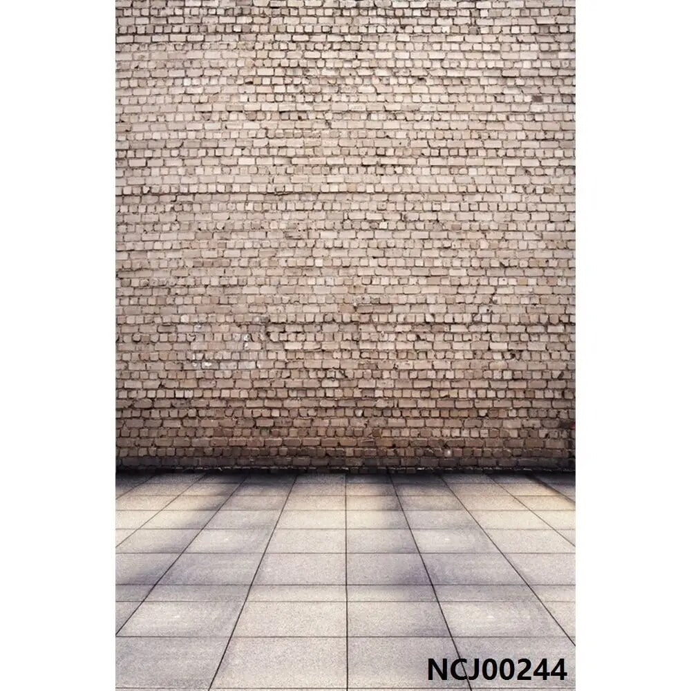 Brick Wall Wooden Floor Flowers Vine Baby Portrait Photography ...