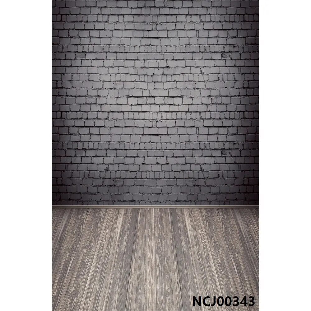 Brick Wall Wooden Floor Flowers Vine Baby Portrait Photography ...