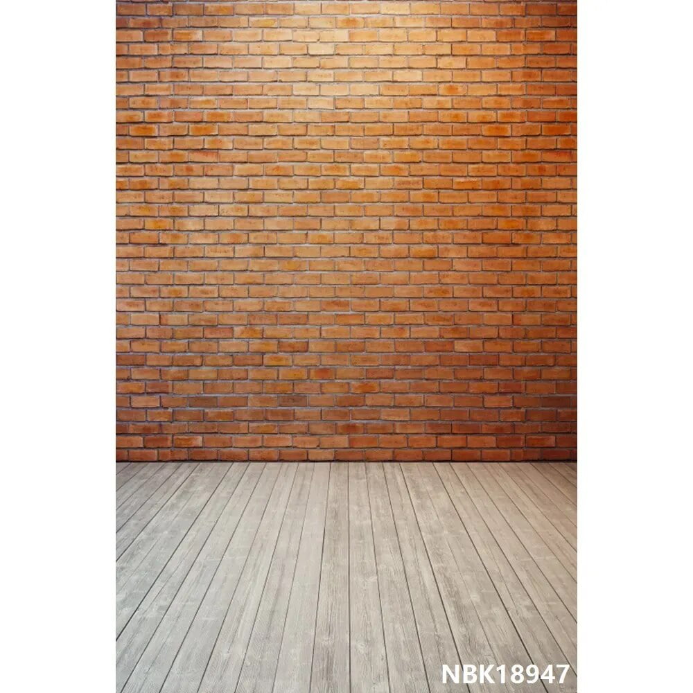 Brick Wall Wooden Floor Photophone Photocall Grunge Portrait ...