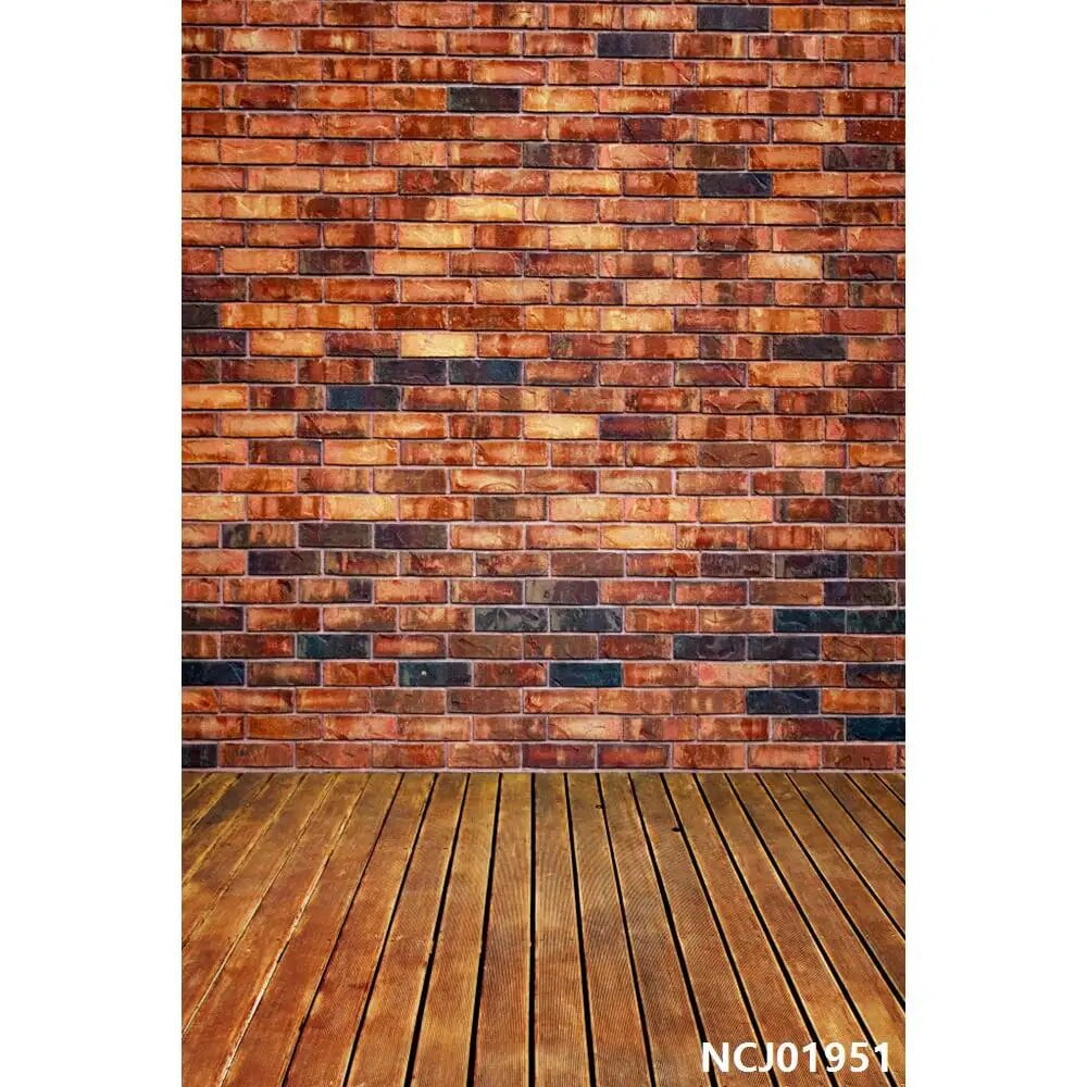 Brick Wall Wooden Floor Photophone Photocall Grunge Portrait ...