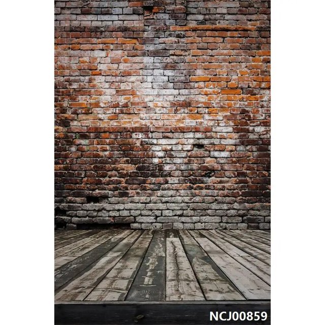 Brick Wall Wooden Floor Photophone Photocall Grunge Portrait ...