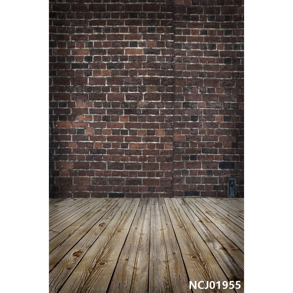 Brick Wall Wooden Floor Photophone Photocall Grunge Portrait ...