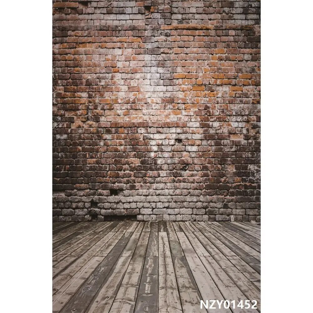 Brick Wall Wooden Floor Photophone Photocall Grunge Portrait ...