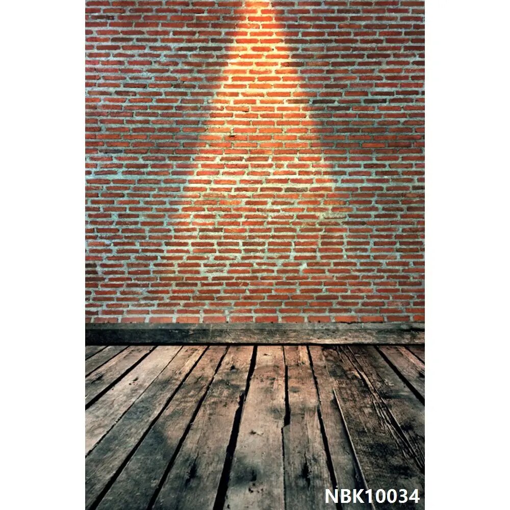Brick Wall Wooden Floor Photophone Photocall Grunge Portrait ...