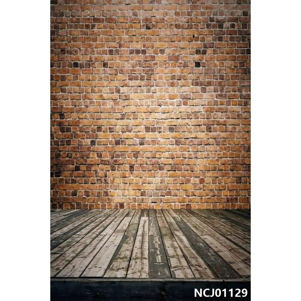 Brick Wall Wooden Floor Photophone Photocall Grunge Portrait ...