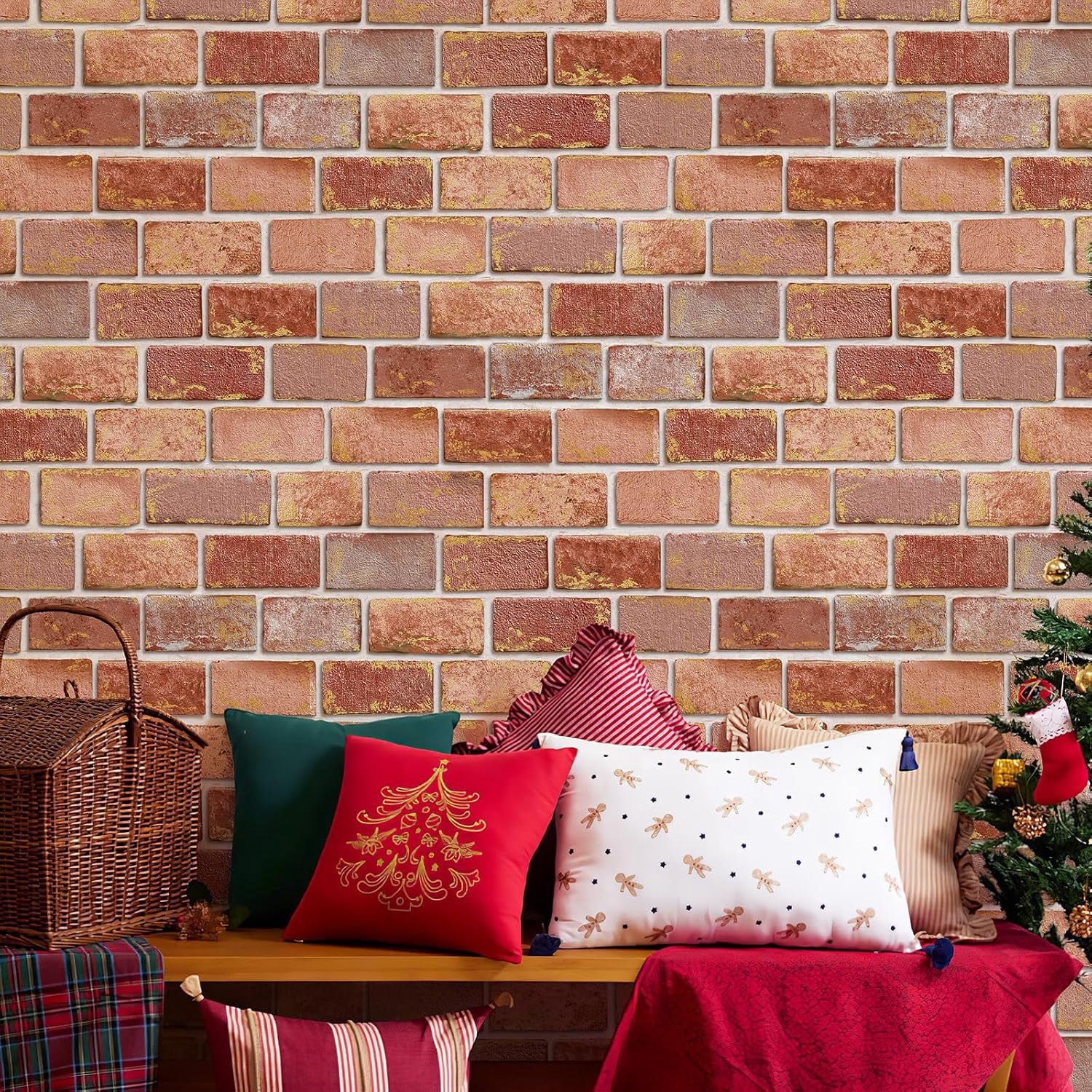Brick Wallpaper Peel and , Removable Self Wallpaper Renter Friendly ...