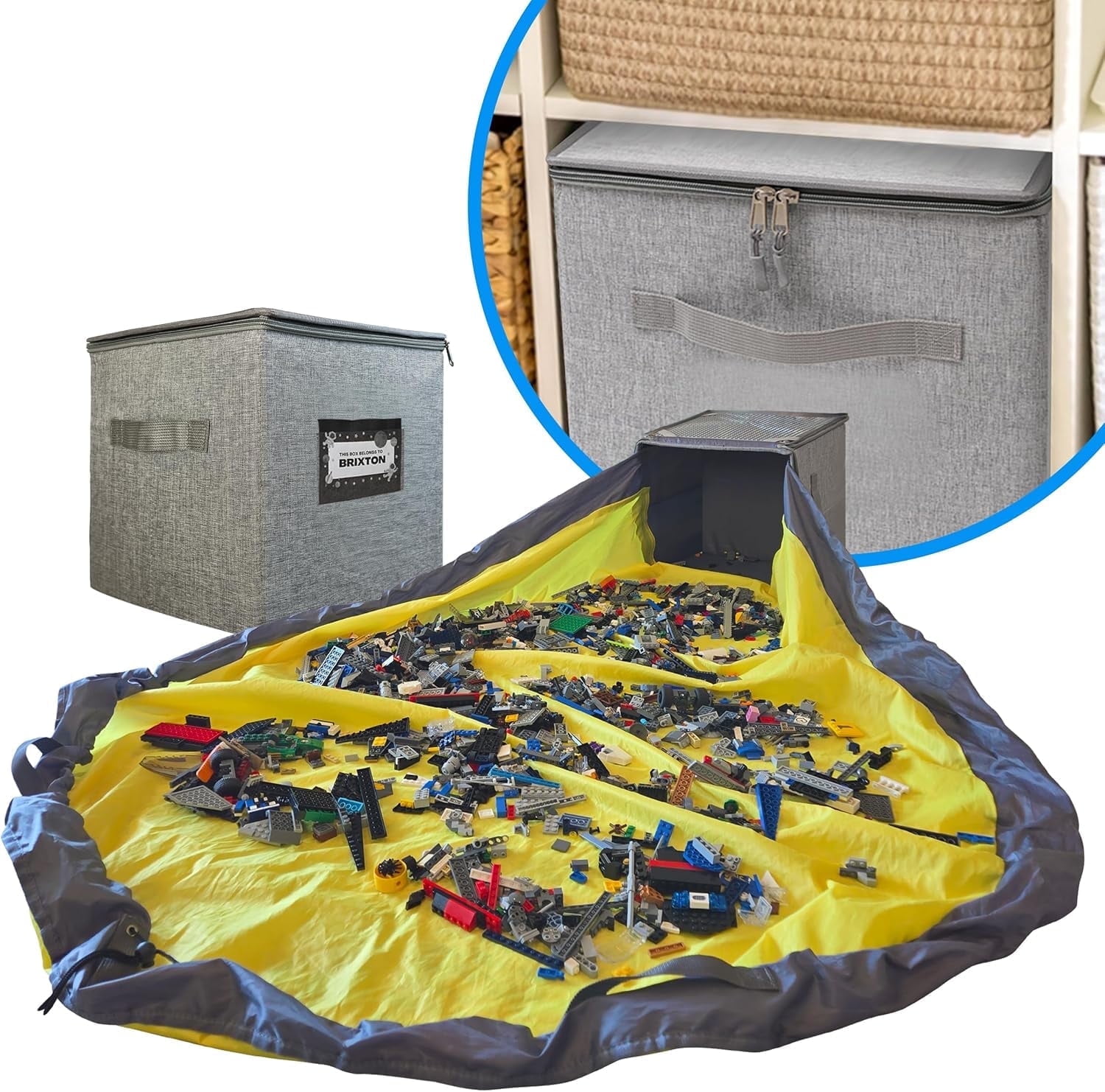 BrickCaddy Toy Storage Organizer - Compatible with LEGO & Fits Cube ...