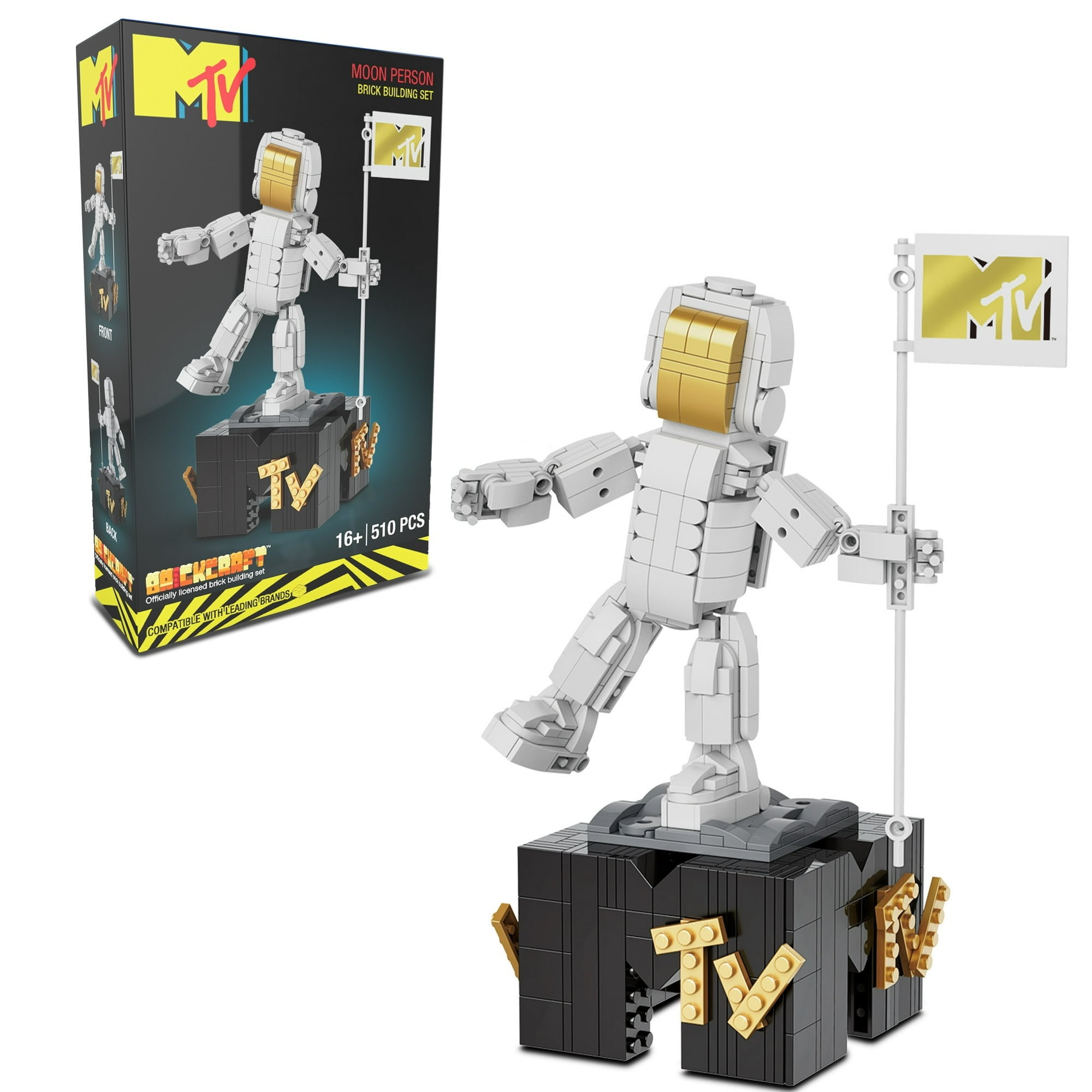 Brickcraft 72039MTV MTV Moon Person Brick Building Kit (510-Piece Set ...
