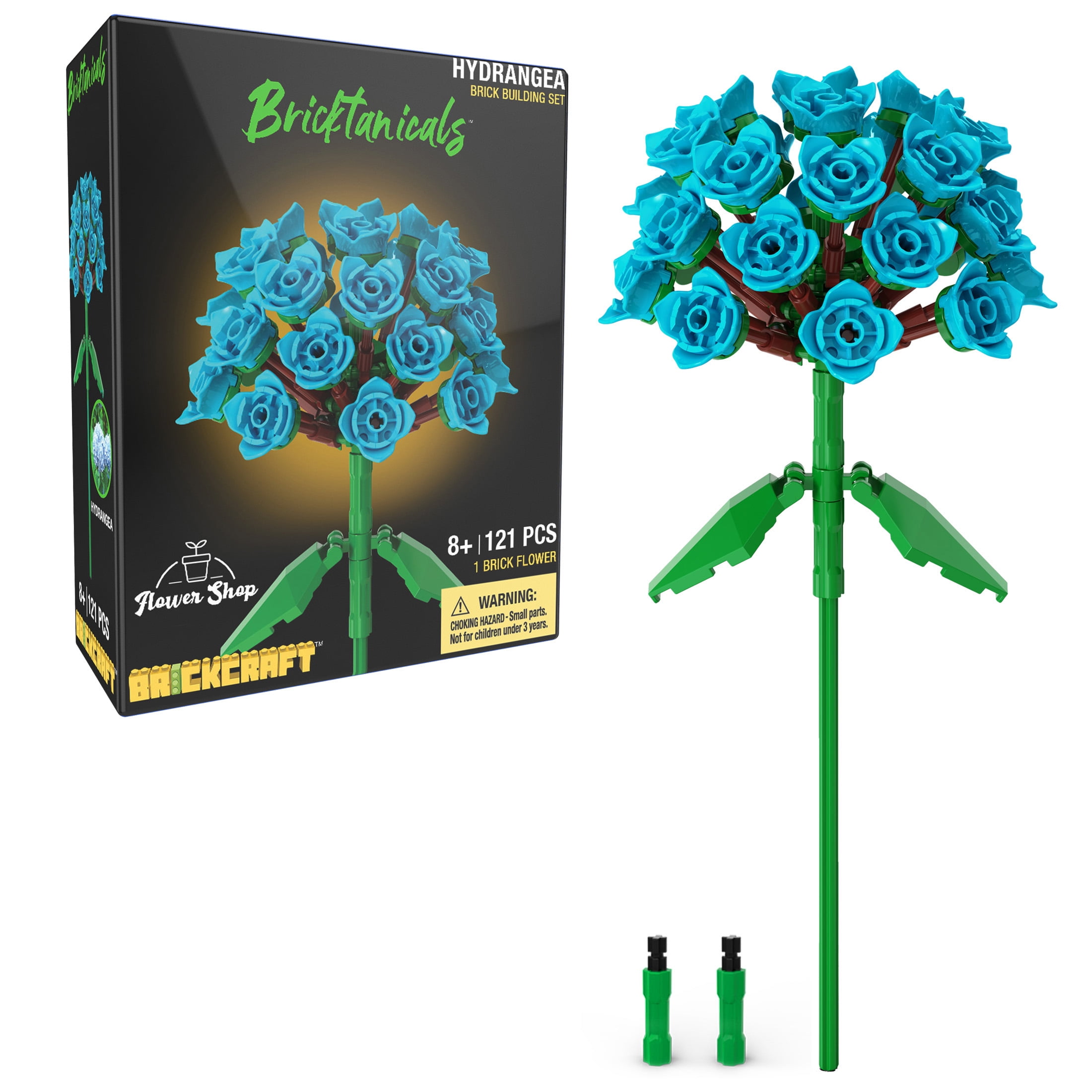 Brickcraft Bricktanicals Hydrangea Building Kit (121-Piece Set ...