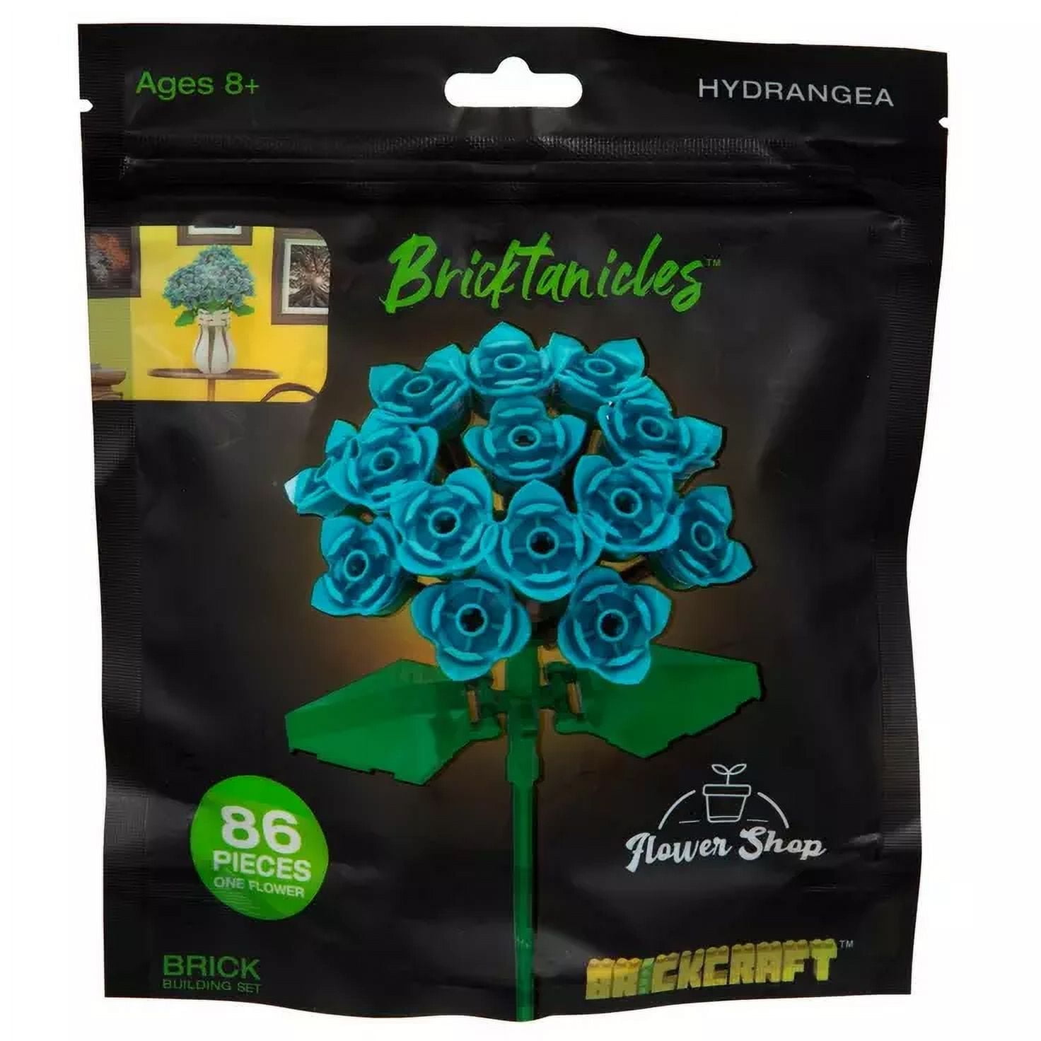 Brickcraft Bricktanicals Hydrangea Building Kit (86-Piece Set ...