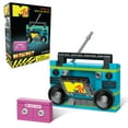 Brickcraft MTV Retro Builds: Blue Boom Box Brick Building Kit (94-Piece ...