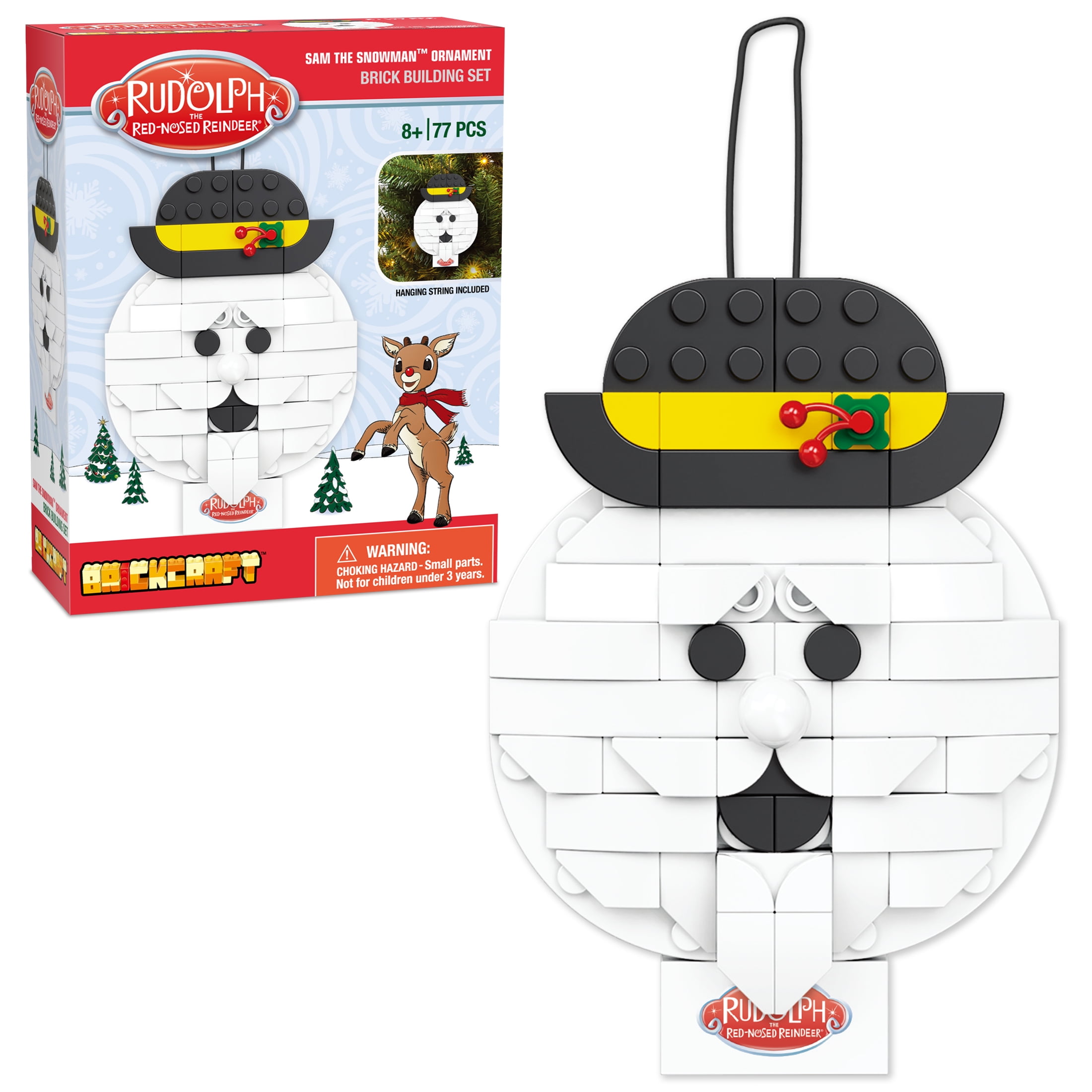 Brickcraft Rudolph Sam the Snowman Ornament Brick Building Kit (77 ...