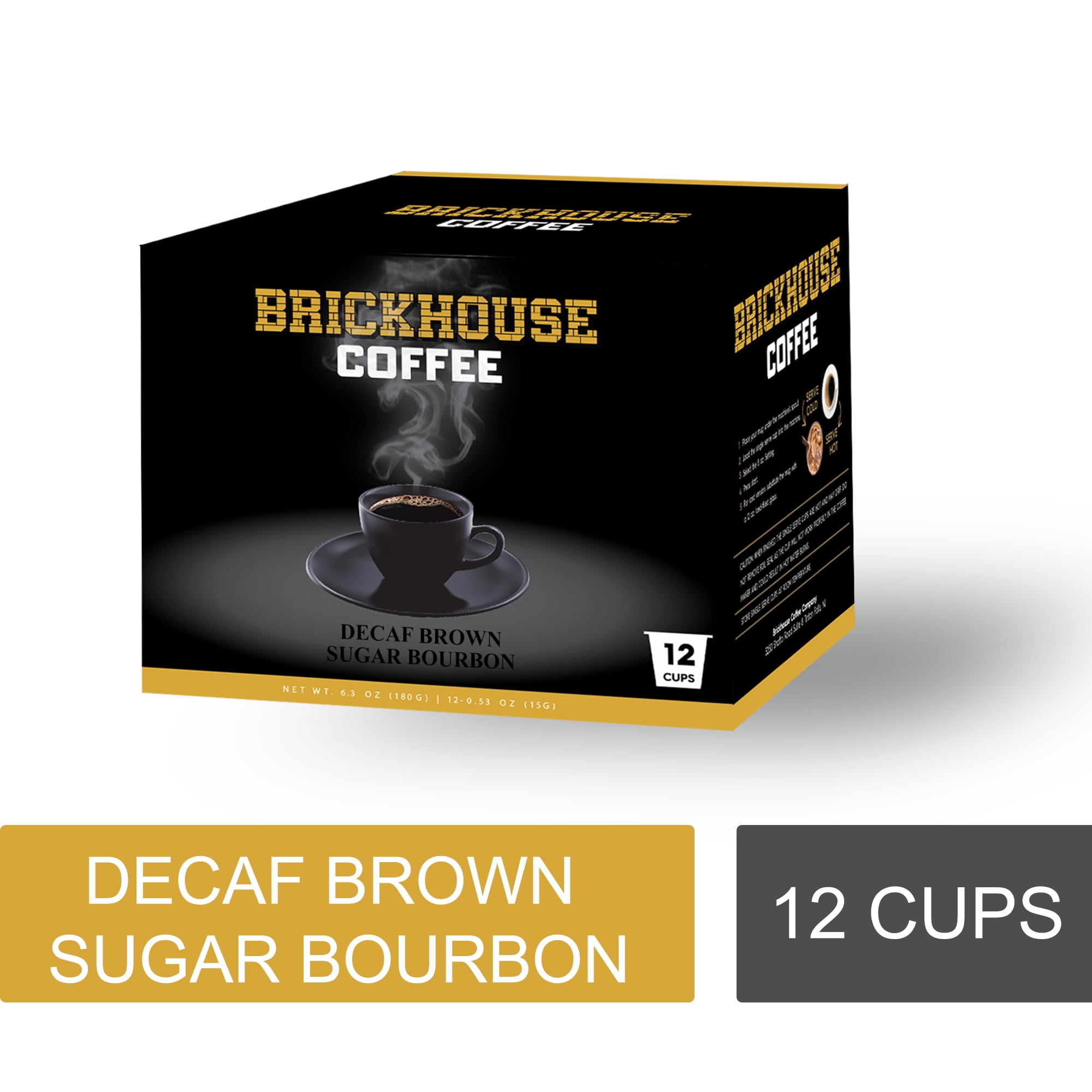 Brickhouse Decaf Brown Sugar Bourbon Single Serve cups, 12 count ...