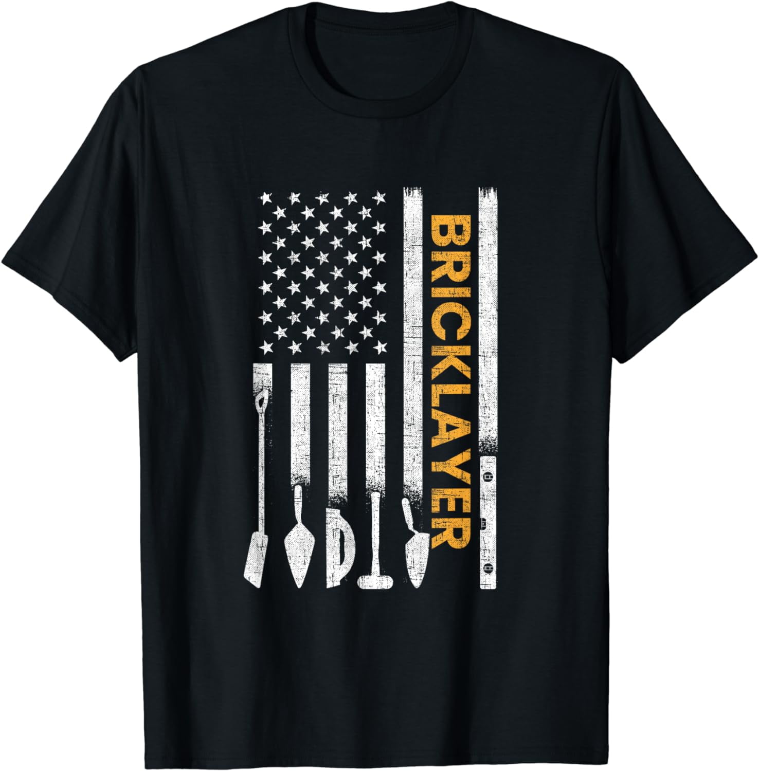 Bricklayer American Flag, brickmason brick masonry T-Shirt - Walmart.com