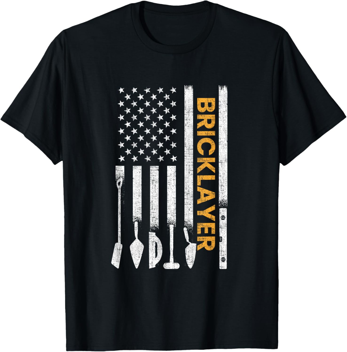 Bricklayer American Flag, brickmason brick masonry T-Shirt - Walmart.com