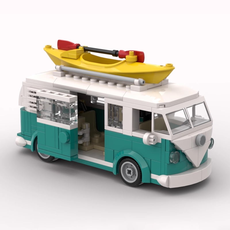 Bricklink 10220 Technical Car VW T1 Camper Van Turquoise City Speed ...