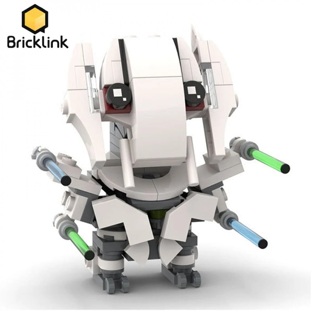 Bricklink MOC Star Movie Action Figures Brickheadz Sets Grievous Battle ...