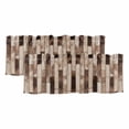 Bricks Patchwork 2 Panels Kitchen Valance, Western Ethnic Abstract ...