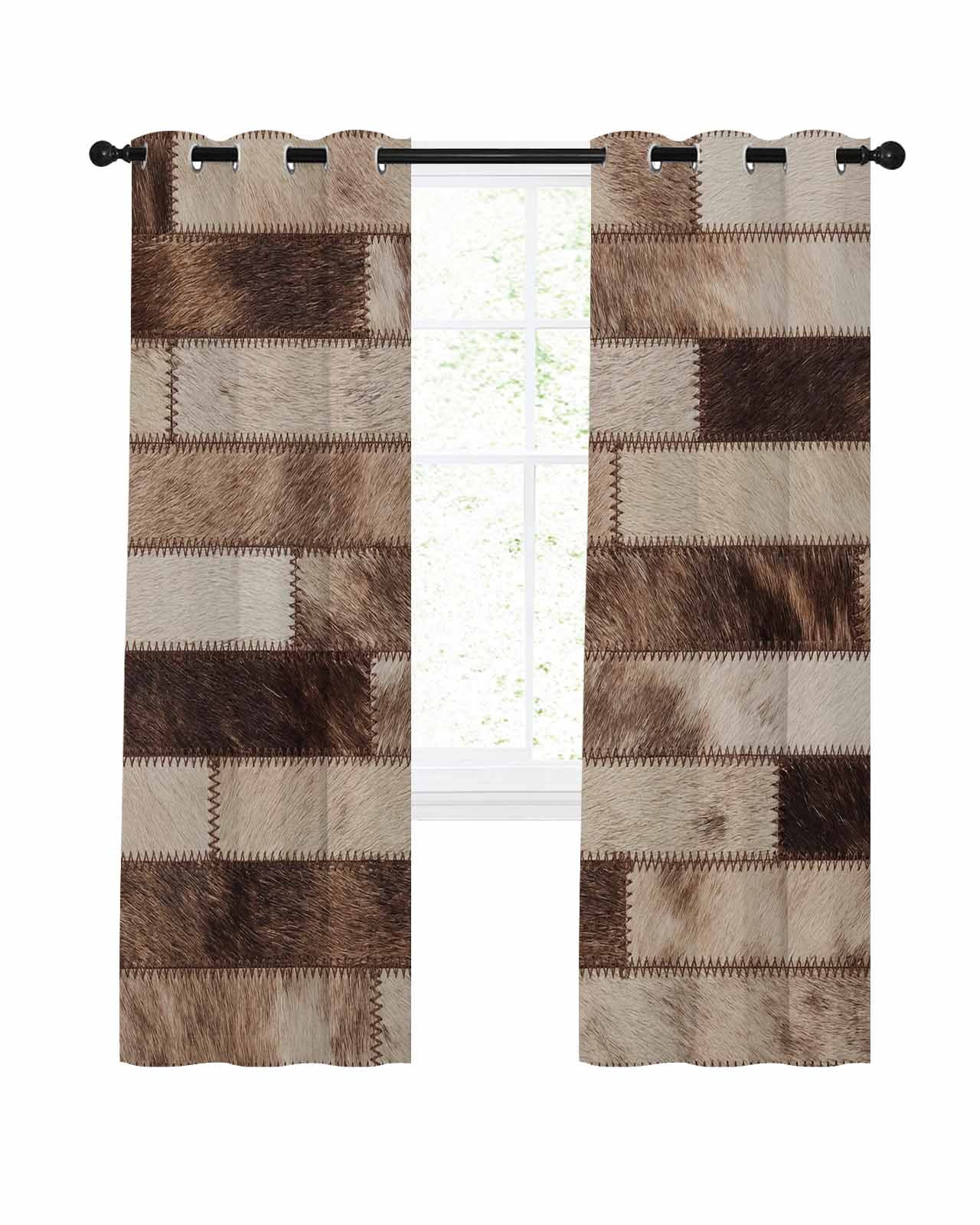 Bricks Patchwork Blackout Curtains for Bedroom Living Room, Western ...