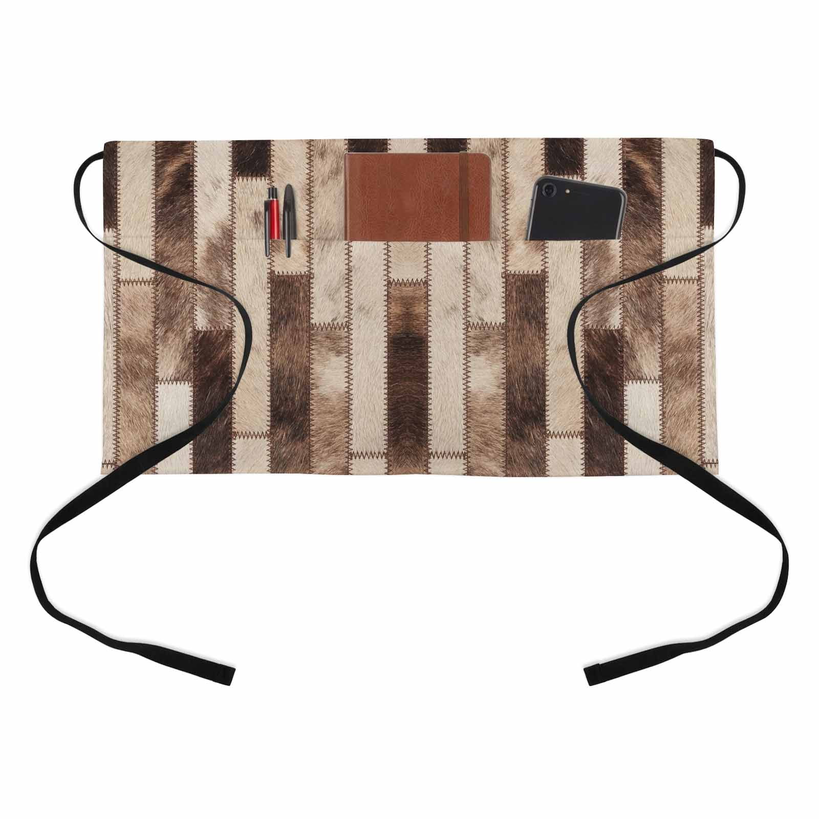 Bricks Patchwork Half Waist Apron Western Ethnic Abstract Brown Beige ...