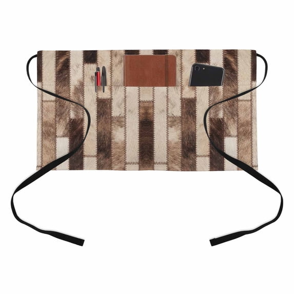 Bricks Patchwork Half Waist Apron Western Ethnic Abstract Brown Beige ...