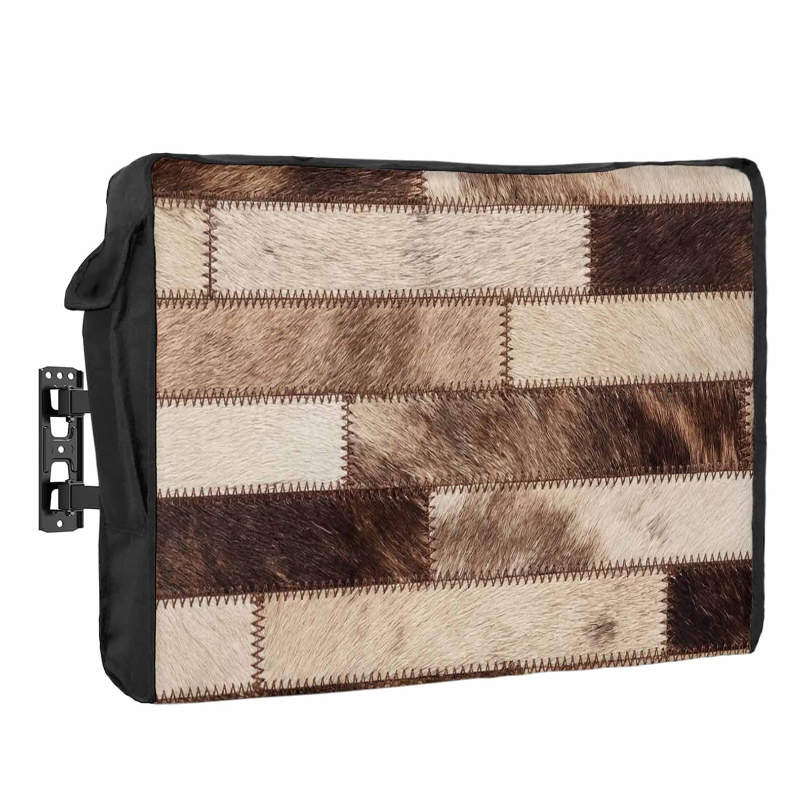 Bricks Patchwork Waterproof Outdoor TV Cover, Western Ethnic Abstract ...