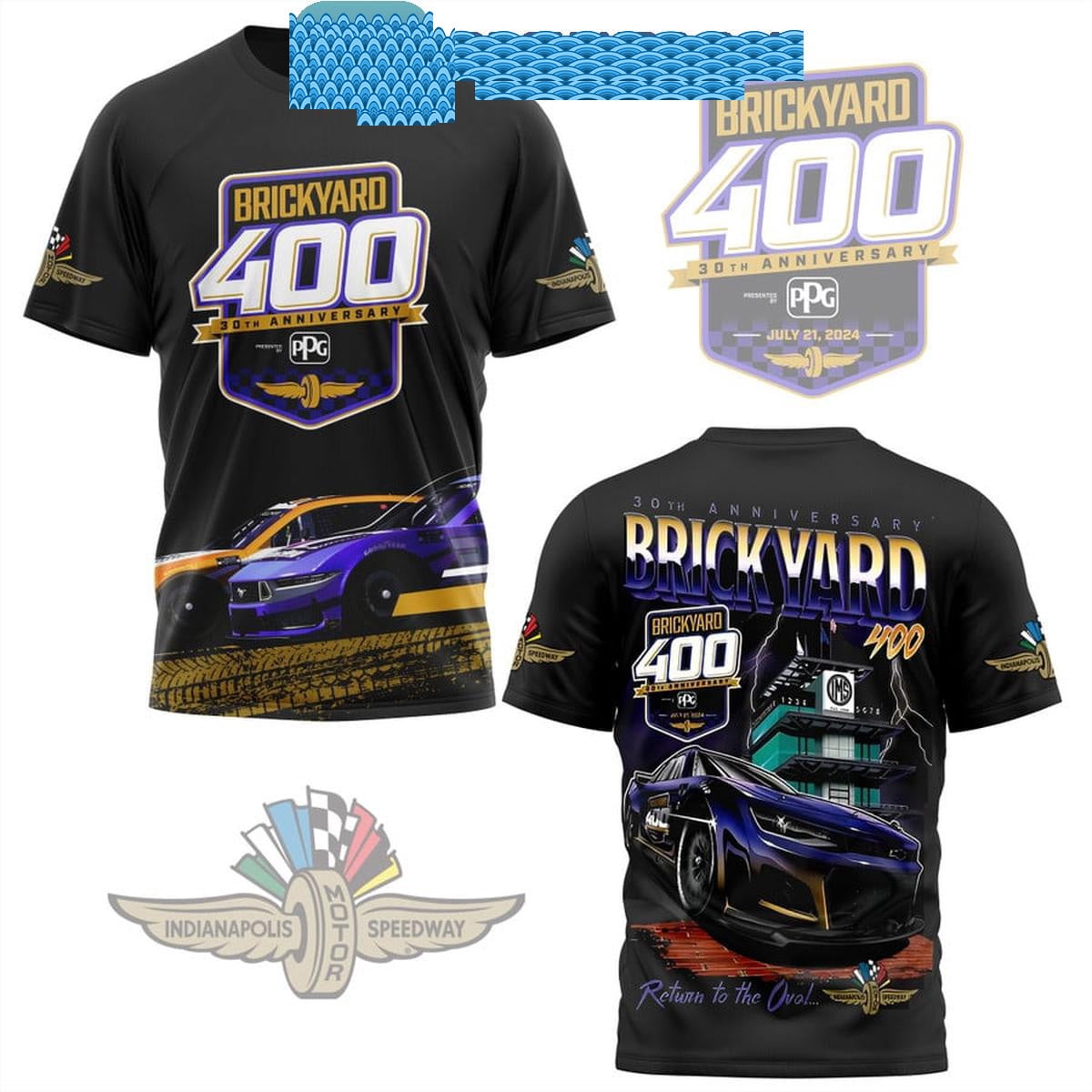 Brickyard 400 20th Anniversary Return To The Oval Hoodie T-Shirt ...