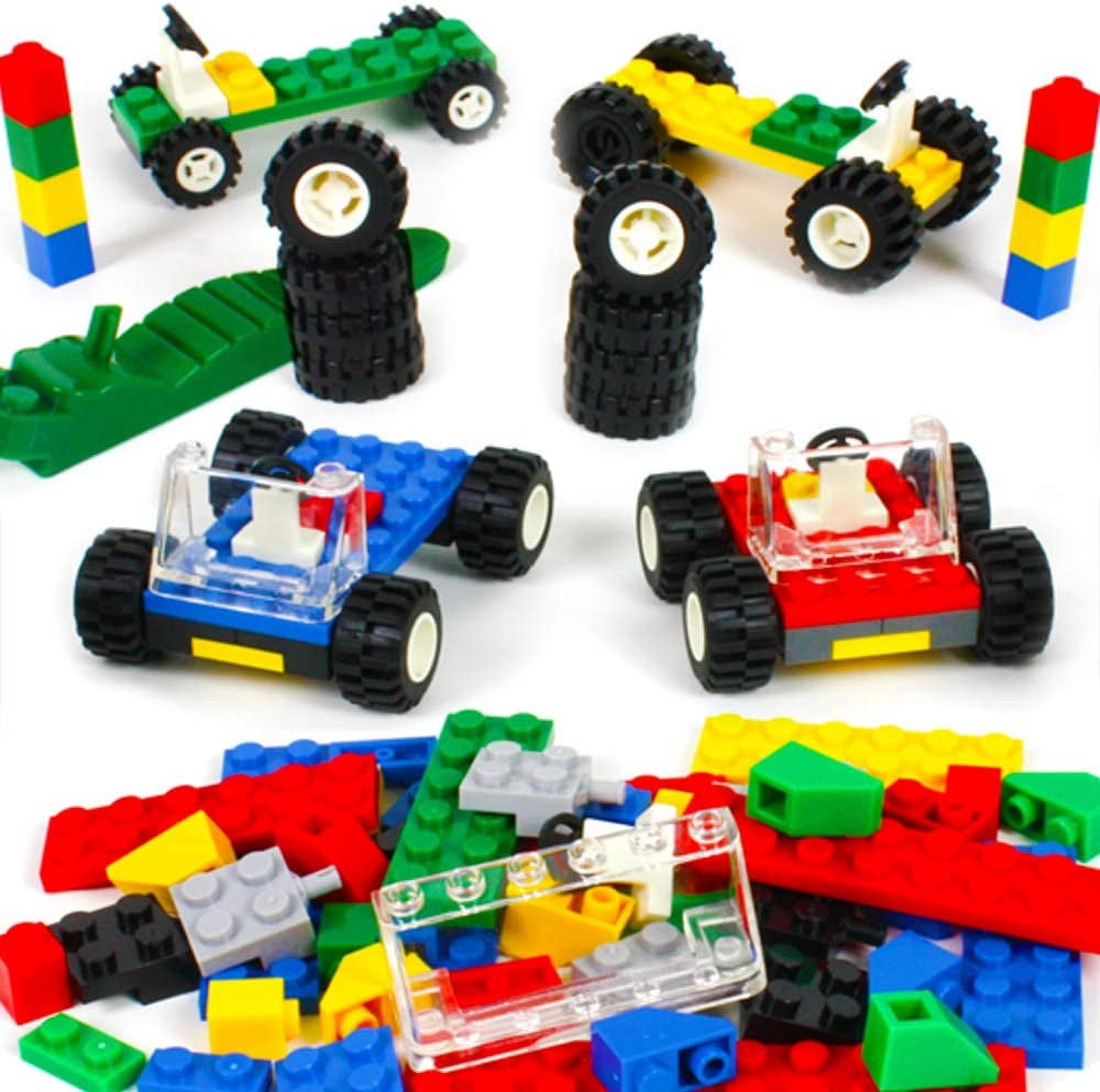 Brickyard Colorful Wheels & Tires Interlocking Block Building Set, 135 Count - Walmart.com