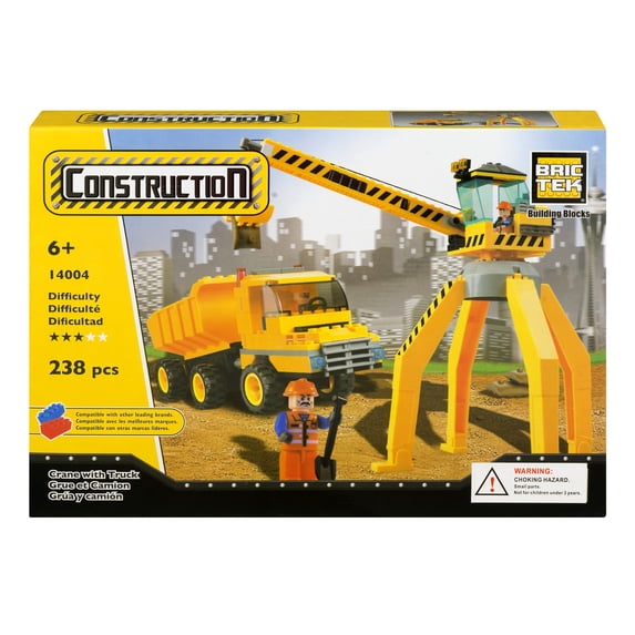 Brictek Crane With Truck Building Kit - Walmart.com