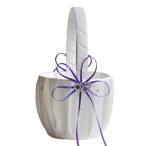 Bridal Basket For Petal Scattering Rhinestones Embellished Handle ...