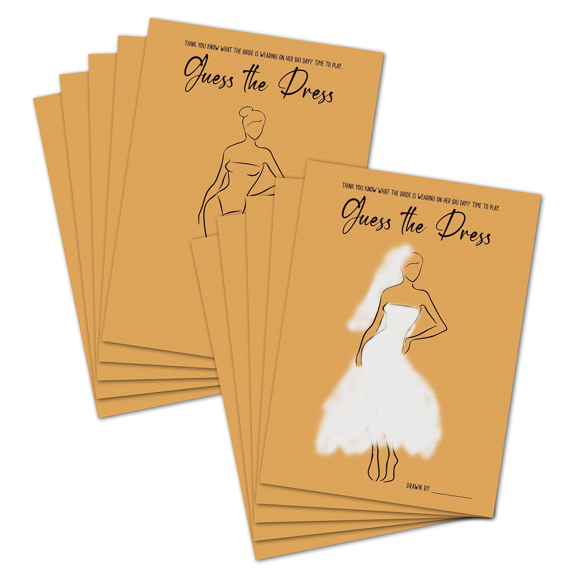 Bridal Bliss Guessing Game Cards - 30 Unique Dress Guessing Activities ...