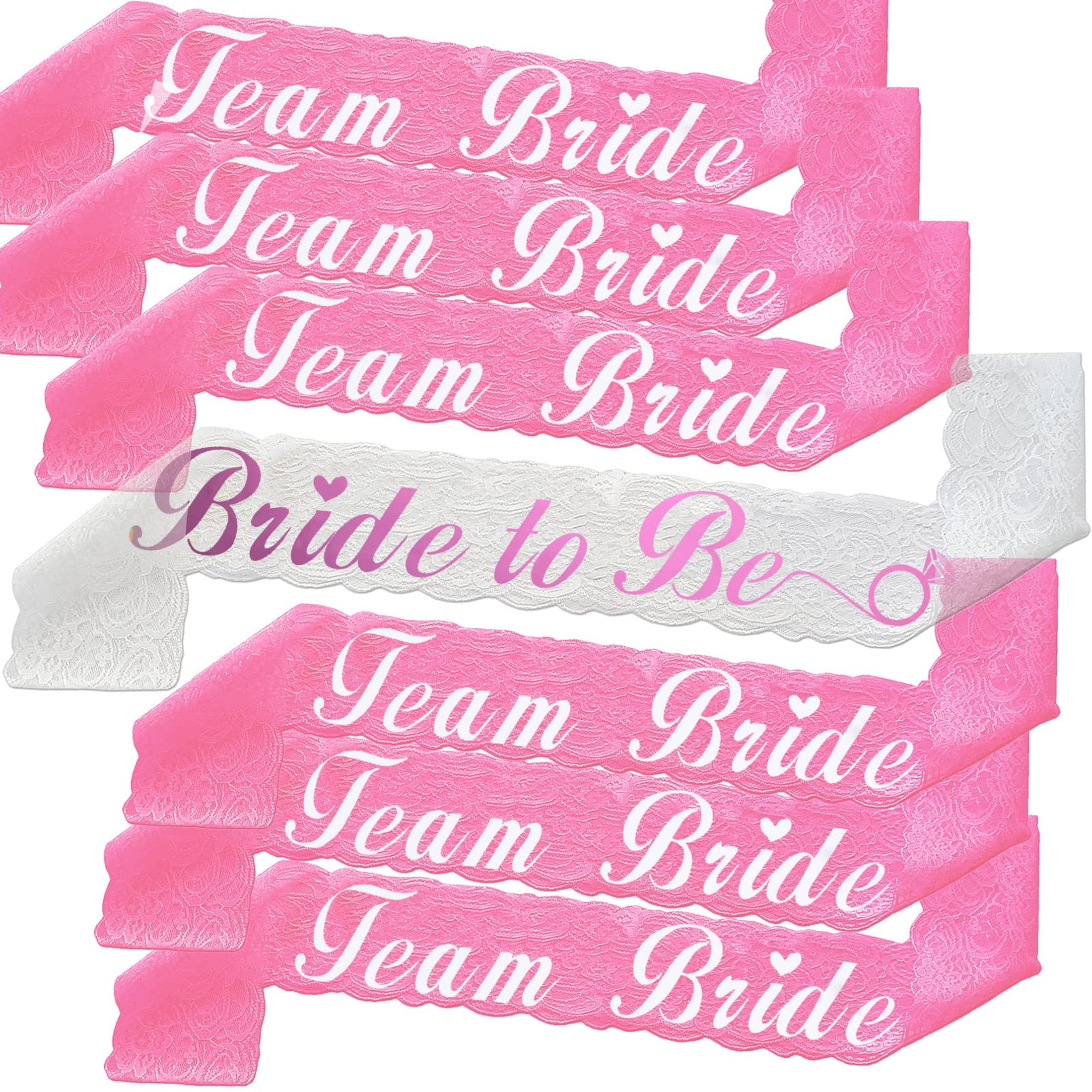 Bridal Bliss Sash Collection - 7 Piece Set with Elegant White Bride to ...