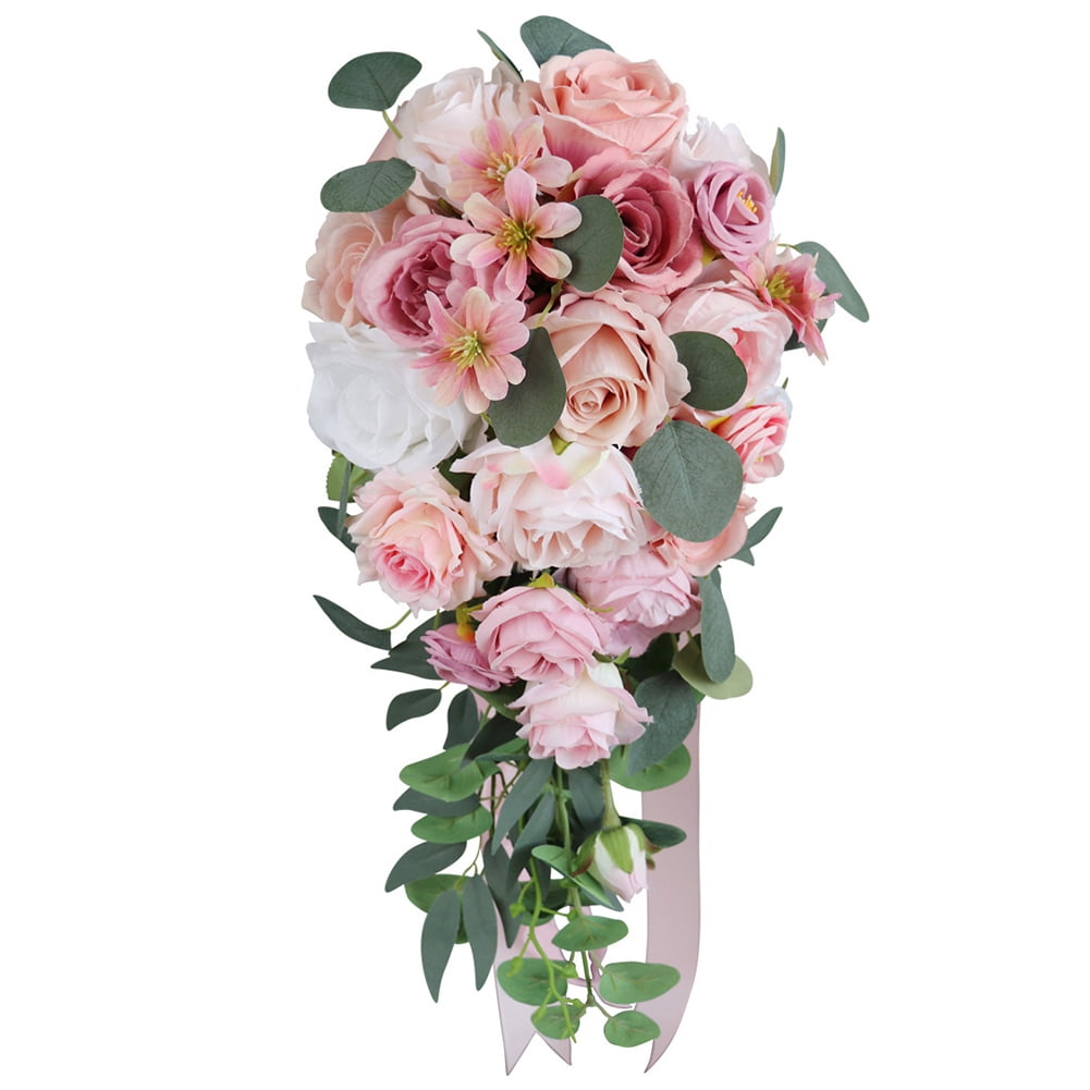 Bridal Bouquet Waterfall Bouquet Rose Bouquet Artificial Bouquet ...
