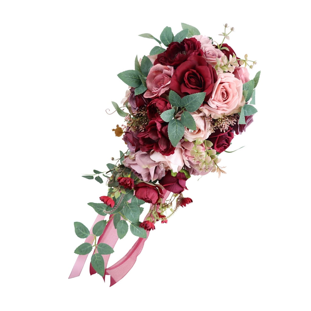 Bridal Bouquets for Wedding, Simulation Rose Bride Wedding Bouquet ...